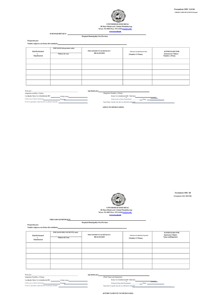 Prc-Form Jru Final | PDF | Enfermería | Organizaciones médicas y de salud