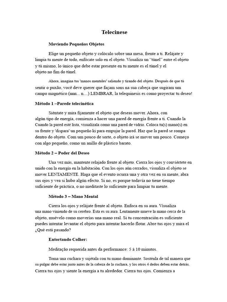 Telequinesis | PDF