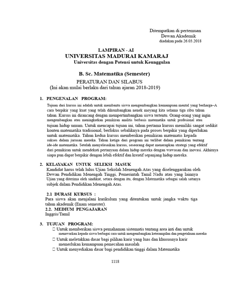 Sarjana Sains_Matematika | PDF