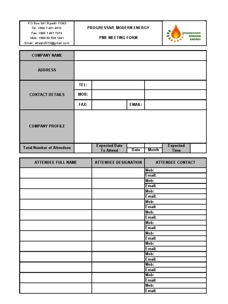 Meeting Form | PDF | Career & Growth | Business