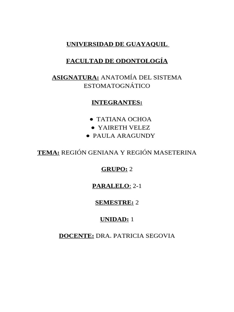 Anatomía y Función de la Región Maseterina | PDF | Especialidades ...