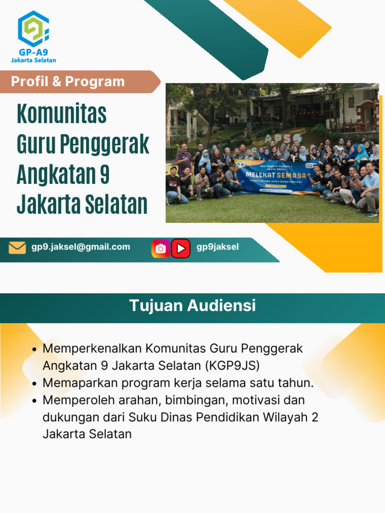 Komunitas Guru Penggerak Angkatan 9 Jakarta Selatan | PDF