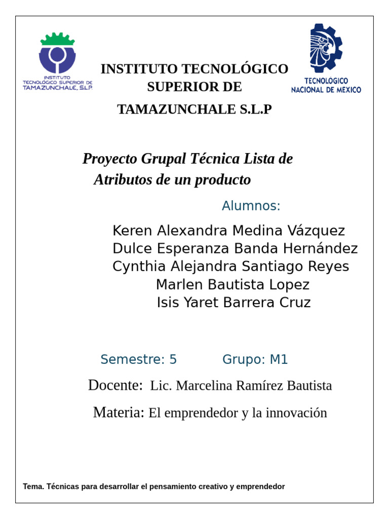 Tecnica Lista de Atributos. Guirnalda de Flor | PDF