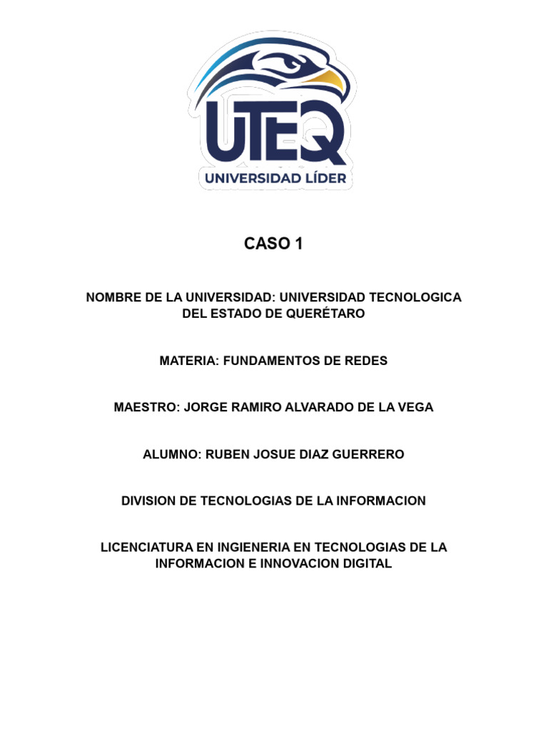 Caso 1 Fundamento de Redes | PDF | Red de computadoras | Ethernet