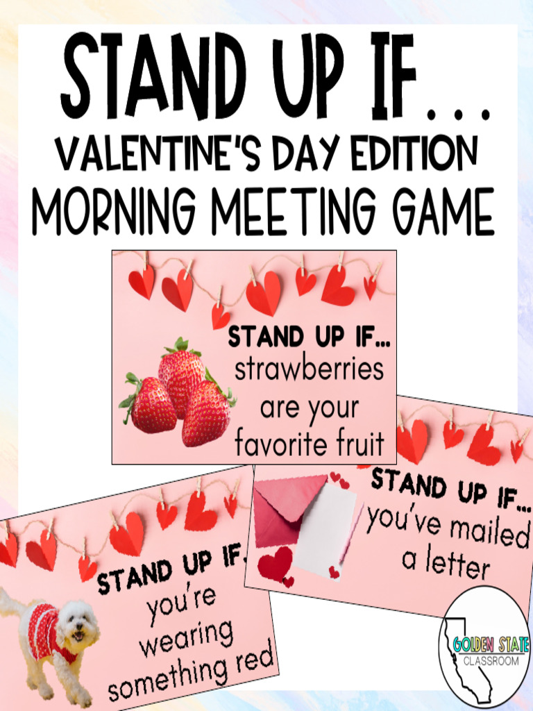 Valentine's Day Edition: Morning Meeting Game | PDF