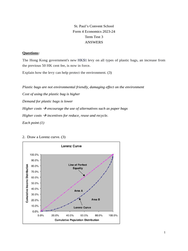f4 Eco Form Test 3 Answers | PDF | Inflation | Taxes