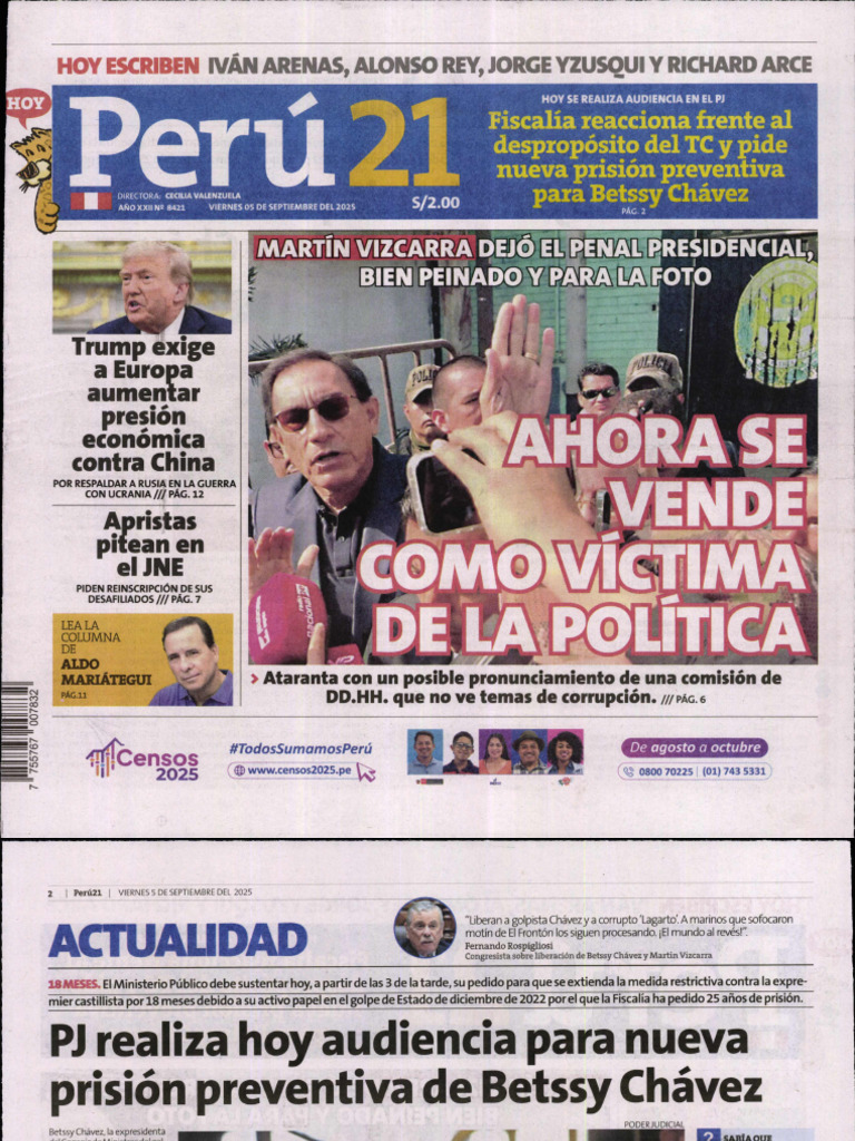 PERÚ??Perú21™ 05.09.2025 | PDF | marxismo | Prisión