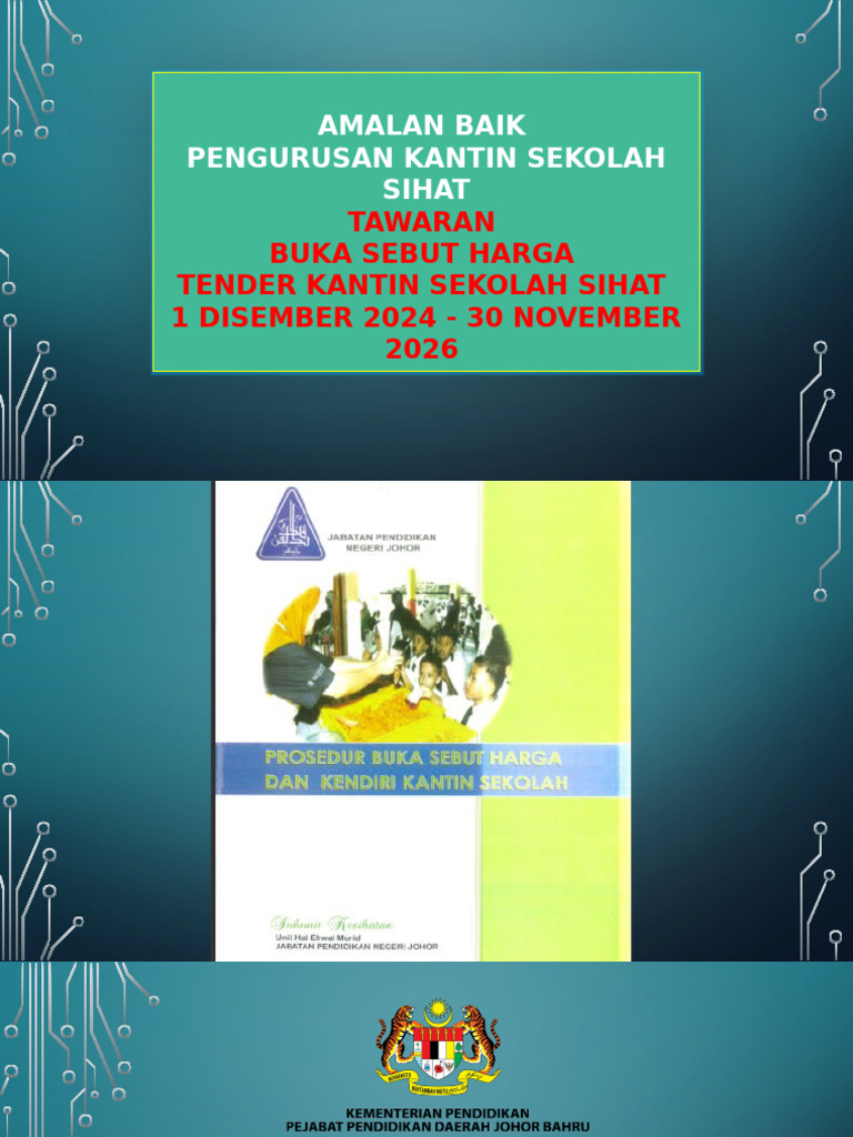 Taklimat Proses Buka Tender Kantin 2024 | PDF