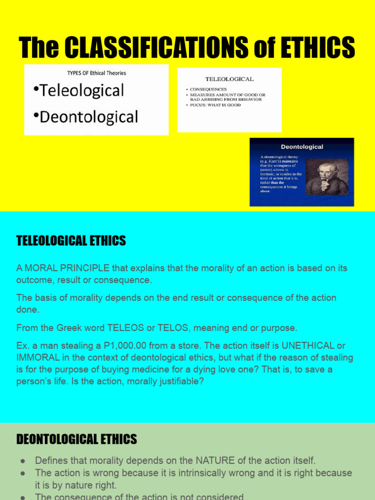The Classifications of Ethics | PDF
