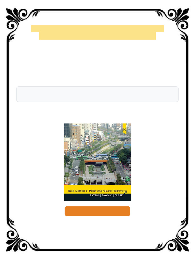 Basic Methods of Policy Analysis and Planning Pearson eText 3rd Edition ...