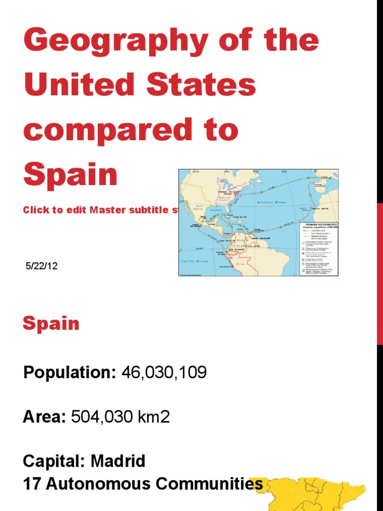 Geography of The United States Compared To Spain | PDF