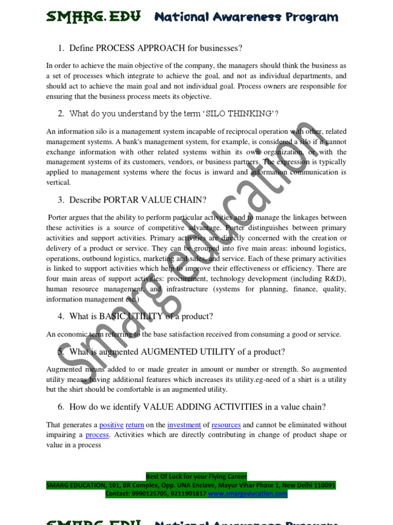 Define PROCESS APPROACH For Businesses | PDF | Supply Chain | Logistics