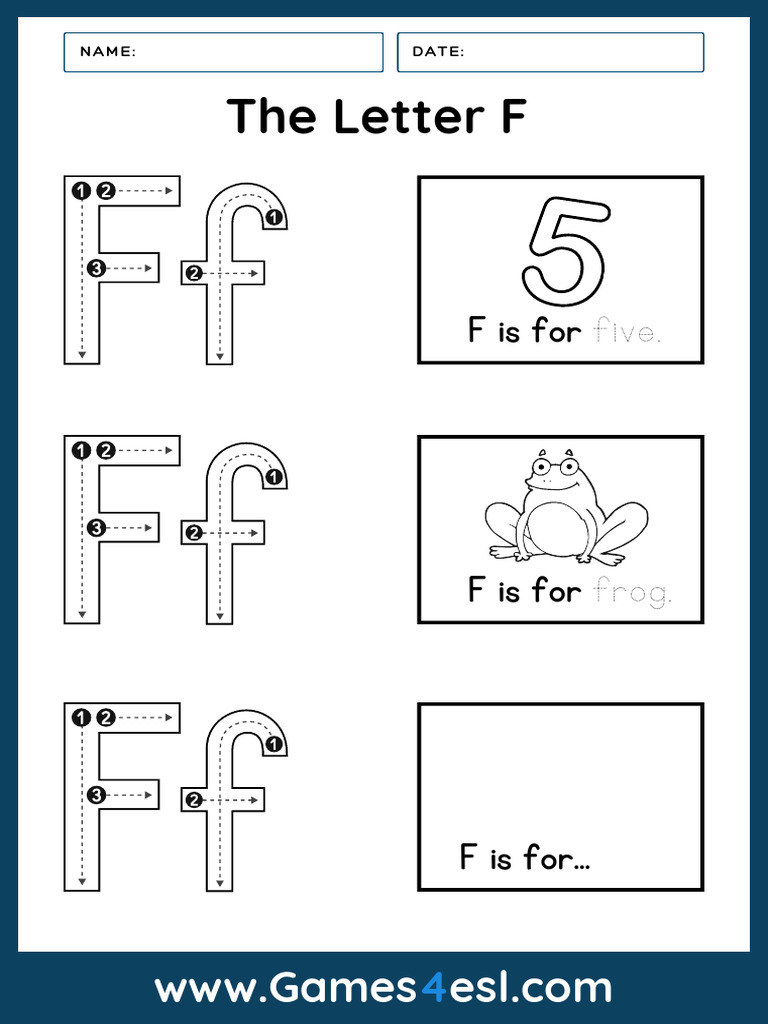 Alphabet Letter F Worksheets | PDF
