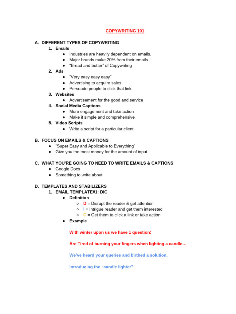 Mastering Email and Caption Copywriting | PDF | Copywriting