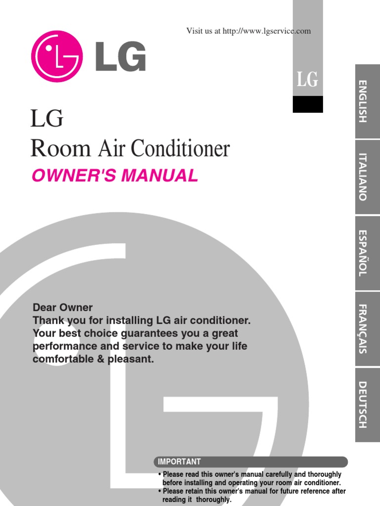 LG Room Air Conditioner: Owner'S Manual | PDF | Air Conditioning | Hvac