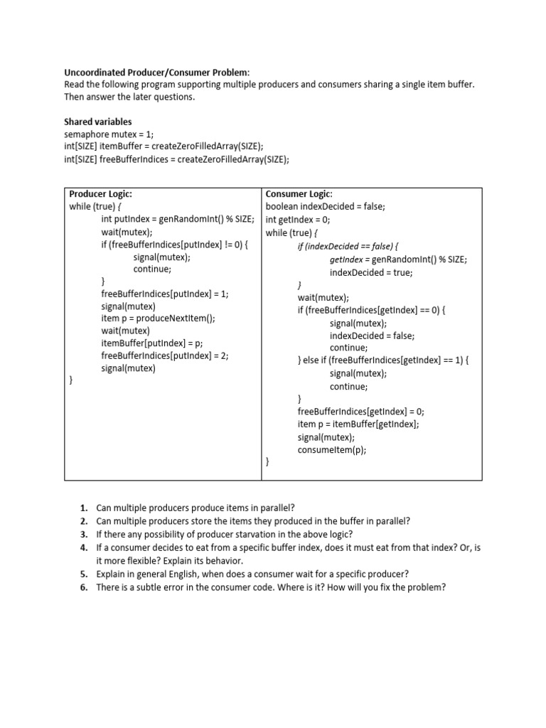 Sample Synchronization Problem | PDF | Computer Programming | Computing