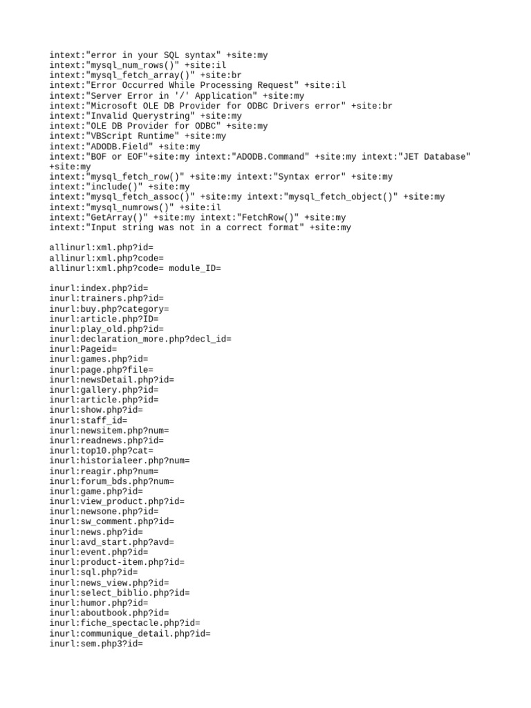 SQL Dork | PDF | Software | Software Engineering