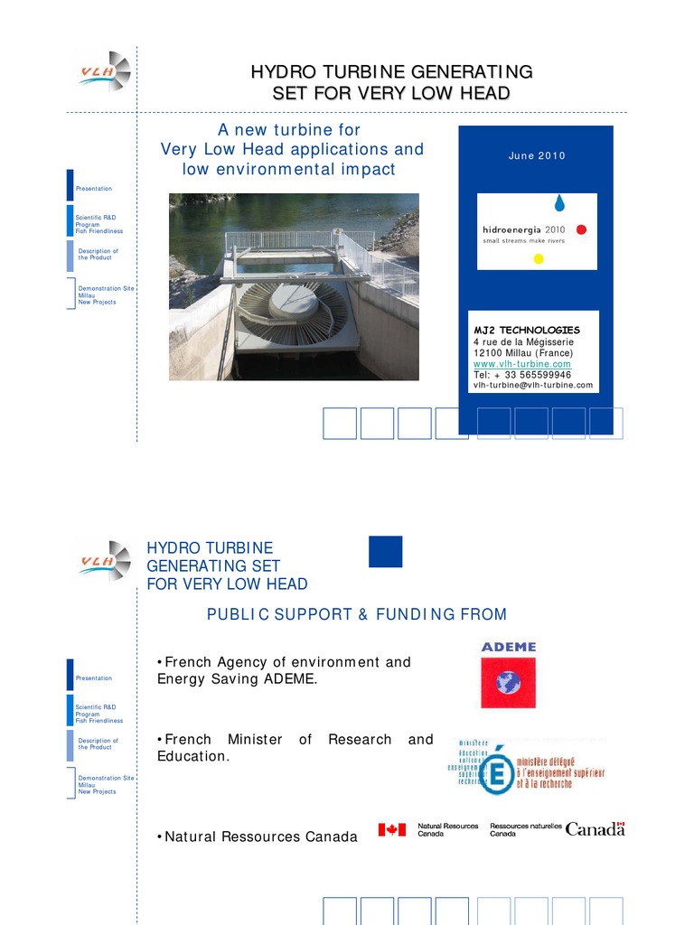 Turbina VLH Milau | PDF | Hydroelectricity | Energy Technology