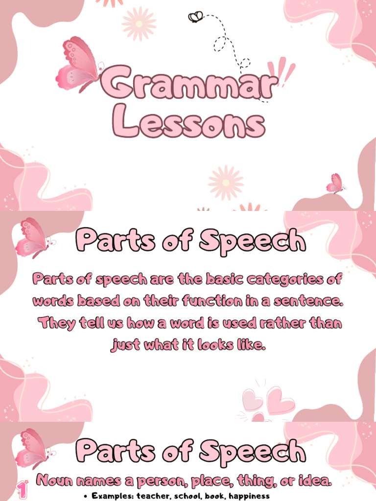 Grammar Lessons 1 | PDF