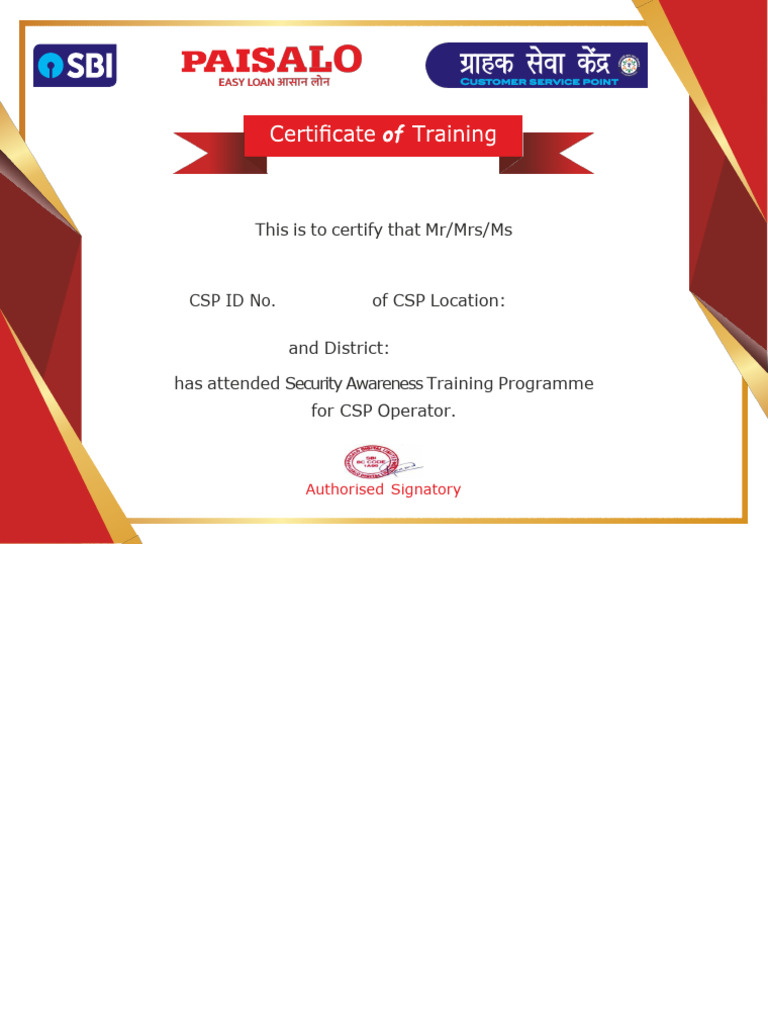 Security Awareness Training Certificate | PDF
