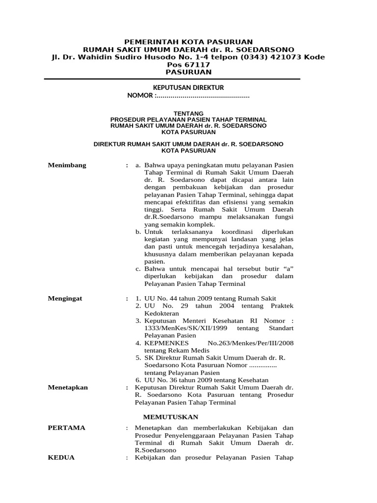 Sk Asesmen Pasien Terminal | PDF