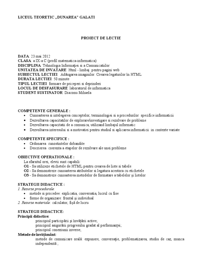 HTML Tabele Si Liste | PDF