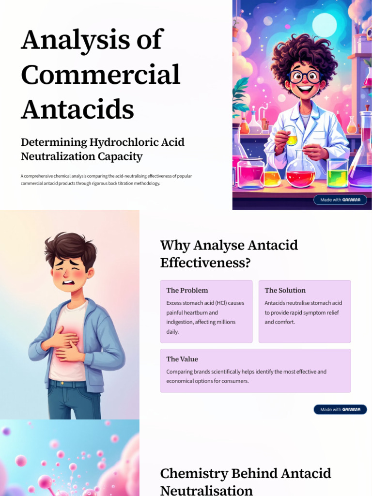 Analysis of Commercial Antacids | PDF | Hydrochloric Acid | Chemistry