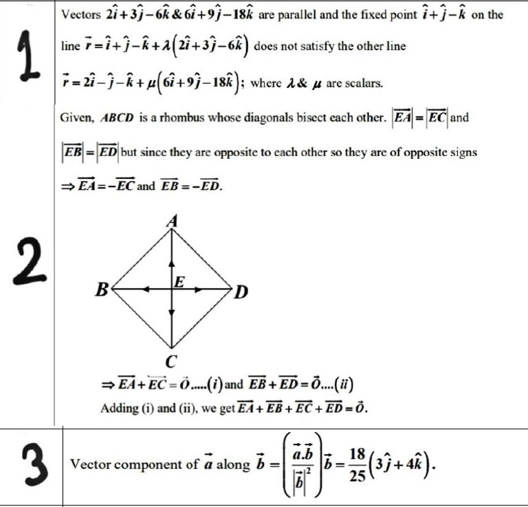 Rt1 - Vector Algebra and 3d Geometry (MS) . | PDF | Euclidean Vector | Line (Geometry)