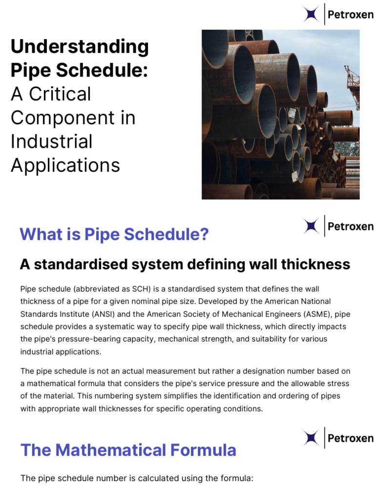 Understanding Pipe Schedule | PDF