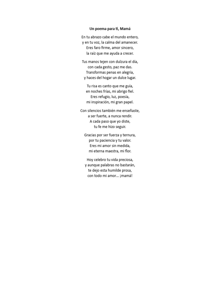 Poema Dia de La Madre | PDF