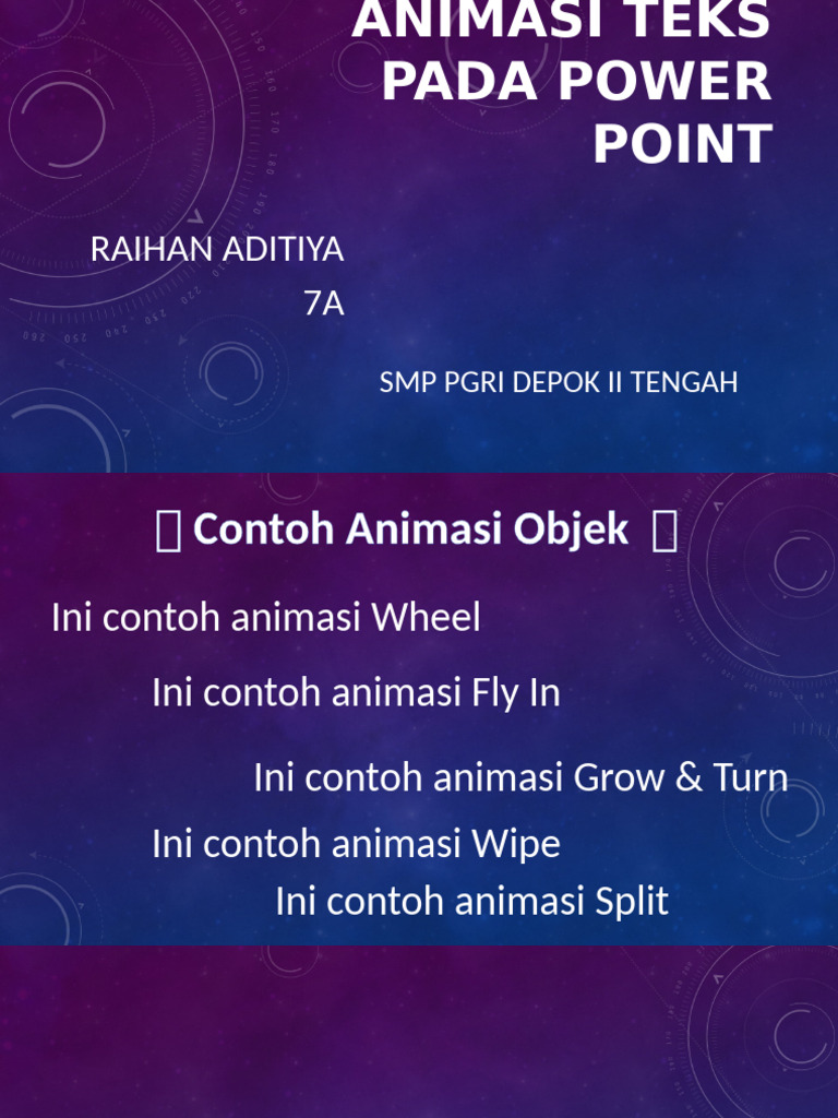 7A-Belajar Animasi Teks Pada Power Point | PDF