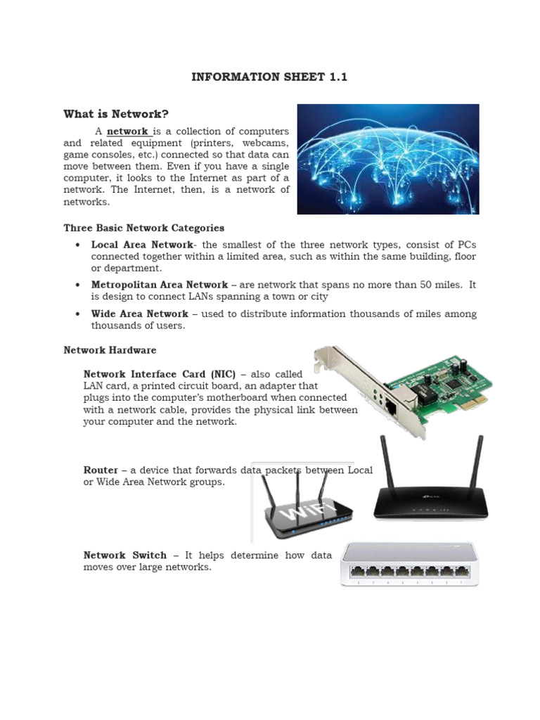 Coc2 - Information Sheet 1.1 What Is Network | PDF