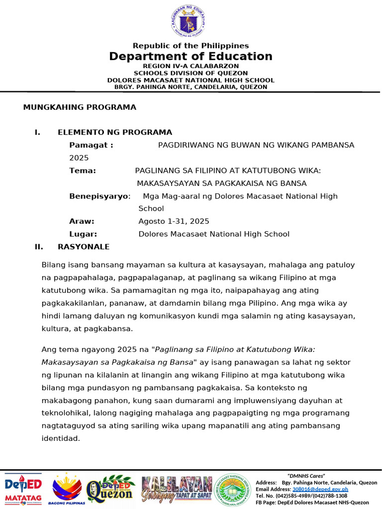 Filipino Proposal | PDF