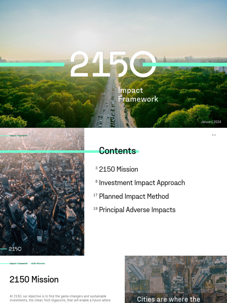 2150 Impact Framework Overview | PDF | Sustainability | Clean Technology