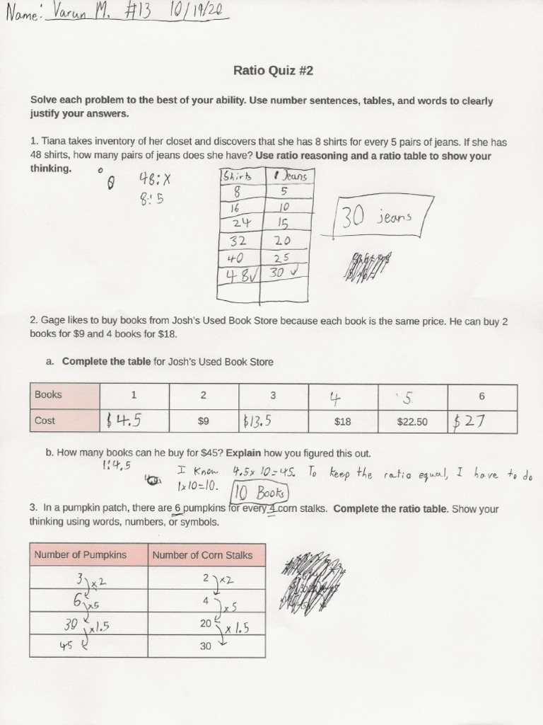 Ratio Quiz2 | PDF