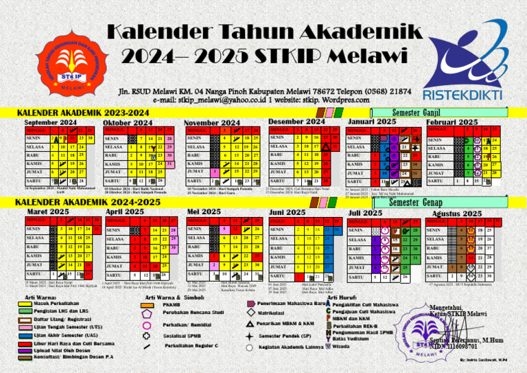 Kalender Akademik STKIP Melawi 2024-2025 | PDF