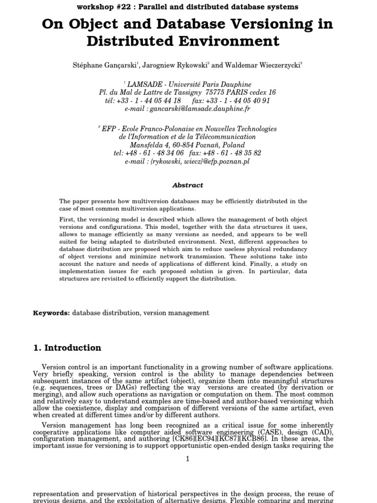 On Object and Database | PDF | Replication (Computing) | Object (Computer Science)