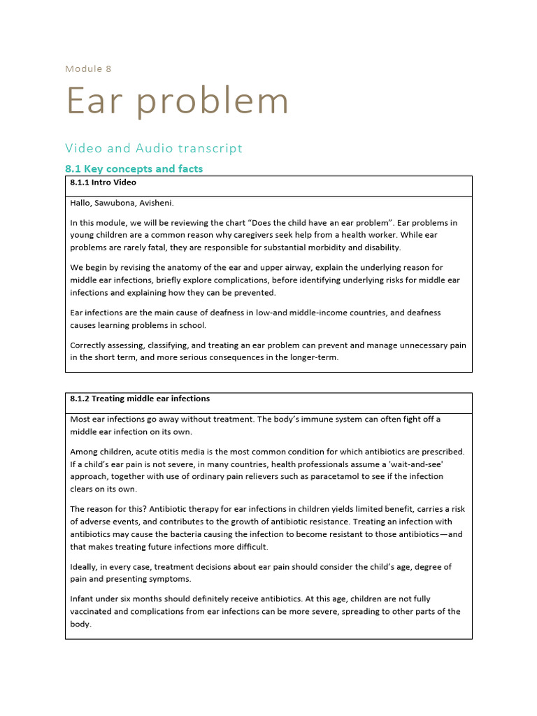 Understanding Ear Problems in Children | PDF | Infection | Breastfeeding