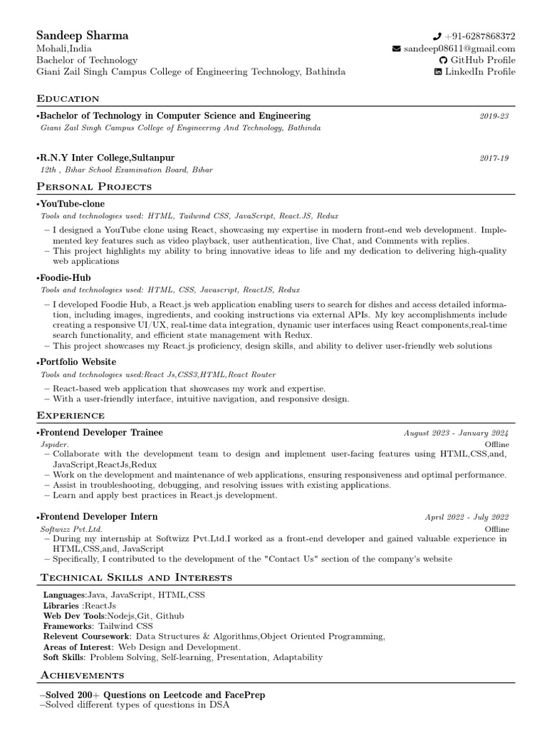 Sandeep 2 | PDF | Web Development | Java Script