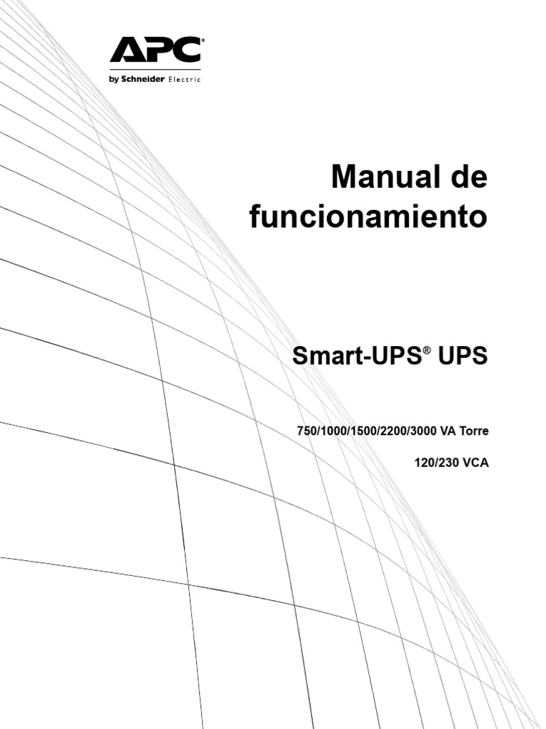 Manual Smart-UPS 750-3000 VA Torre | PDF | Cambiar | Servicio al Cliente
