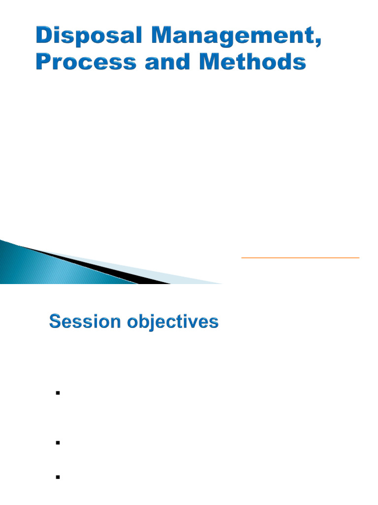 Disposal Management and Planning Guide | PDF | Auction | Waste Management