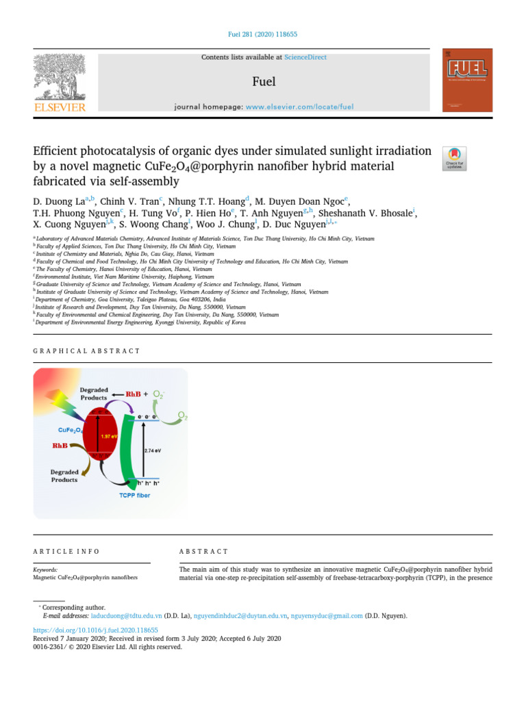 Efficient Photocatalysis of Organic Dyes Under Simulated Sunlight ...