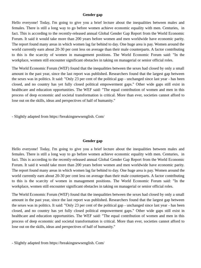 Listening | PDF | Gender Studies | Gender Inequality