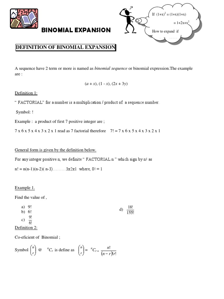 BINOMIAL EXPANSION+Teorem Pascal+Mapping | PDF | Abstract Algebra ...