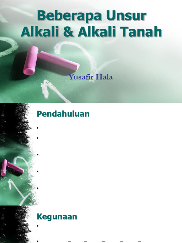 Unsur Alkali dan Alkali Tanah: Sifat dan Kegunaan | PDF
