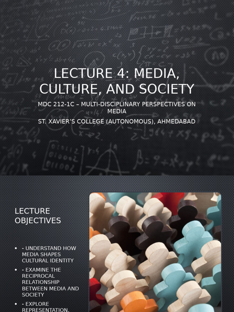 Lecture 4 Media Culture Society | PDF