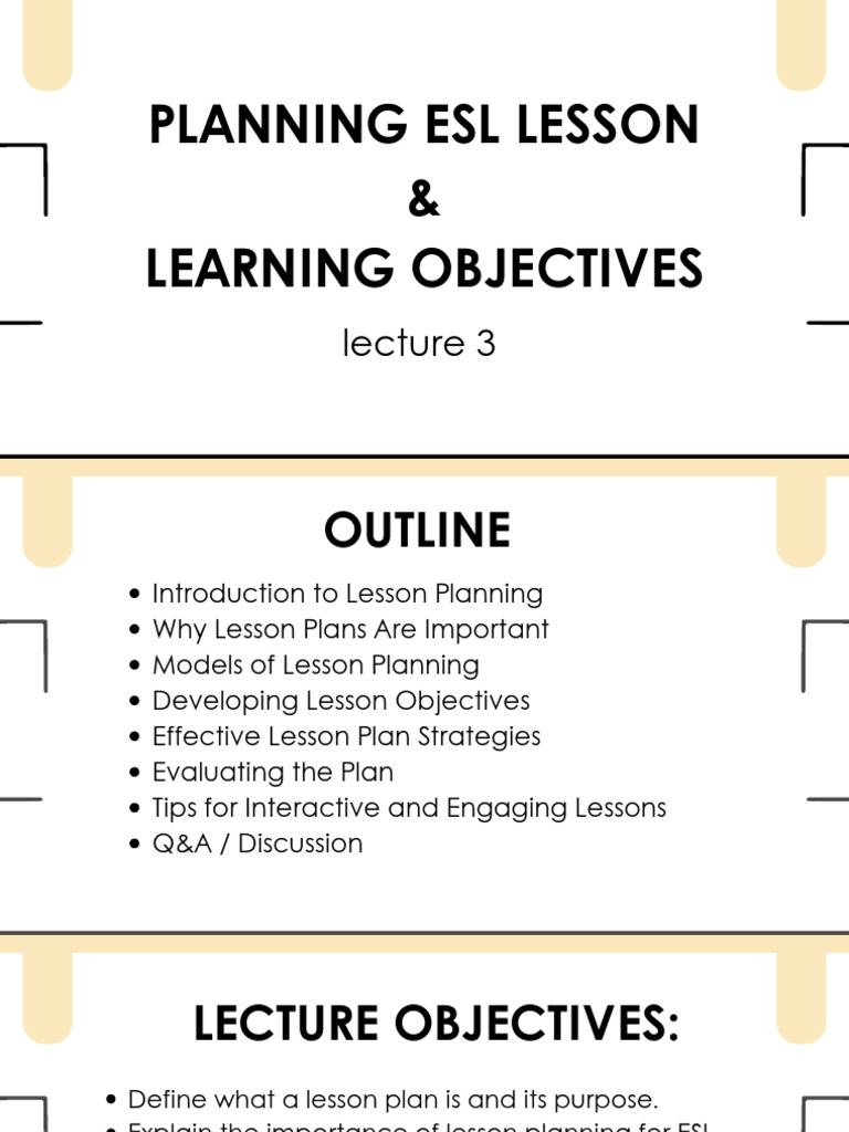 ESL Lesson Planning Strategies Guide | PDF | Lesson Plan | Teachers