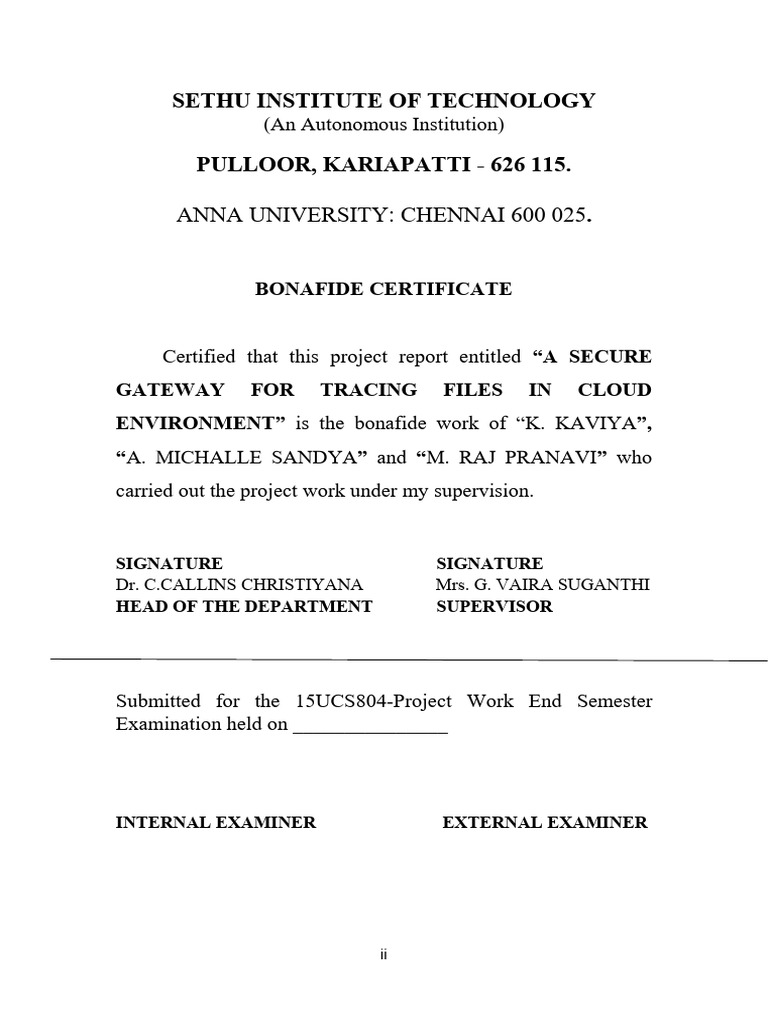 bonafide | PDF | Encryption | Key (Cryptography)