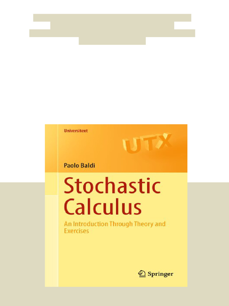 (Ebook) Stochastic Calculus: An Introduction Through Theory and Exercises by Paolo Baldi ISBN ...