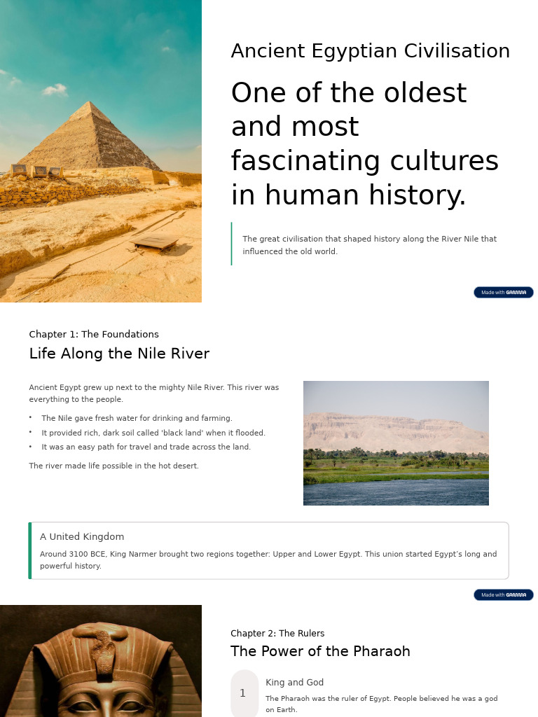 Ancient Egyptian Civilization Overview | PDF | Ancient Egyptian ...